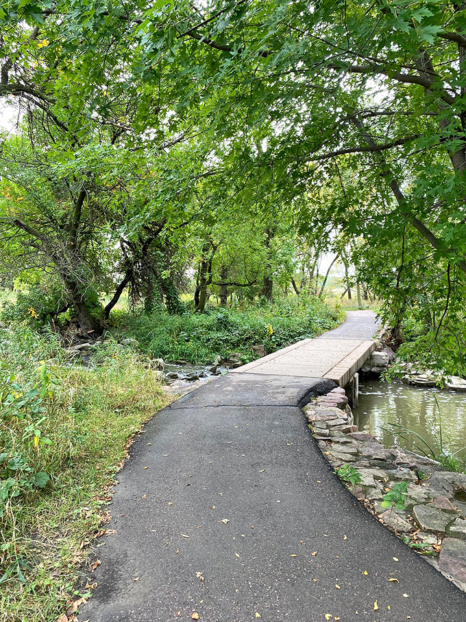 Follow the yellow brick… er, stone path! This trail is more inviting than grandma's freshly baked cookies.