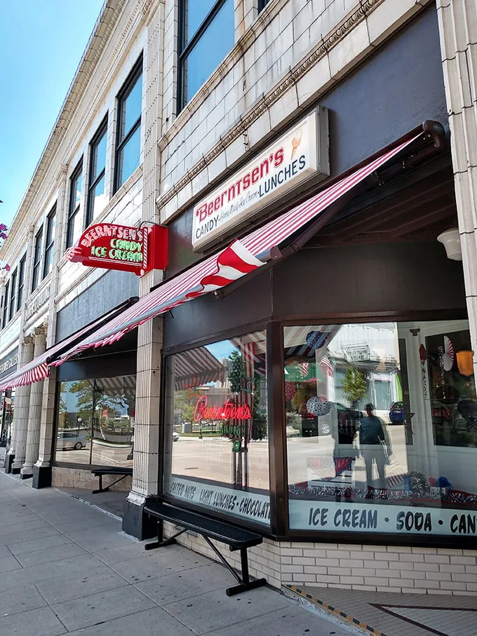 Old-school cool meets sweet treats. Beerntsen's classic storefront promises a trip down memory lane, with extra sugar.