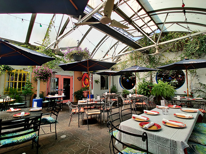 "Forget the Hanging Gardens of Babylon—El Meson's lush patio is the new wonder of the world. Pass the salsa!"