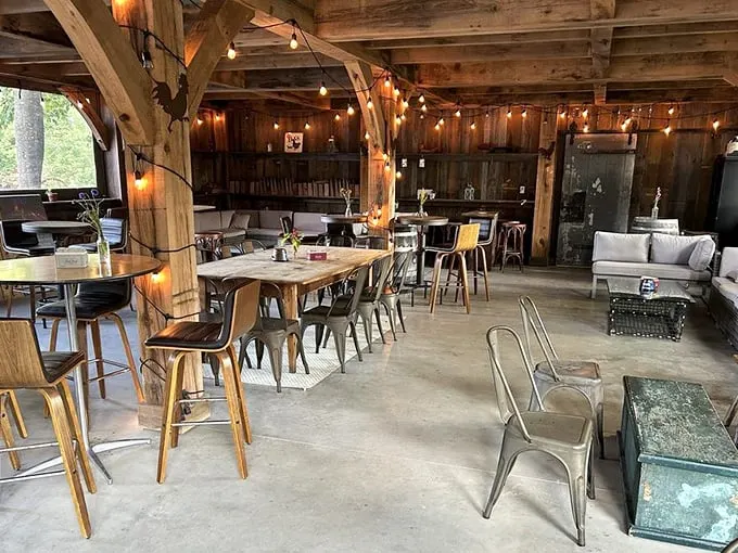 Rustic chic meets cozy comfort in this dining area. It's like your coolest friend's barn, if that friend were a world-class chef.