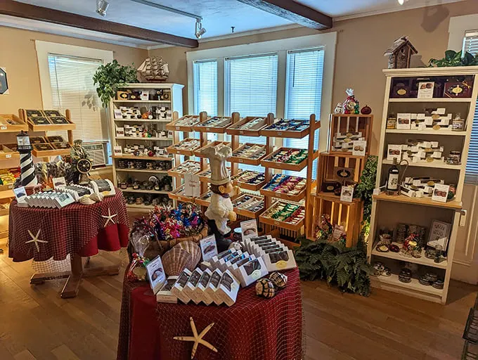 Shelves of wonder! It's like a library, but instead of books, you're borrowing moments of pure chocolate ecstasy.