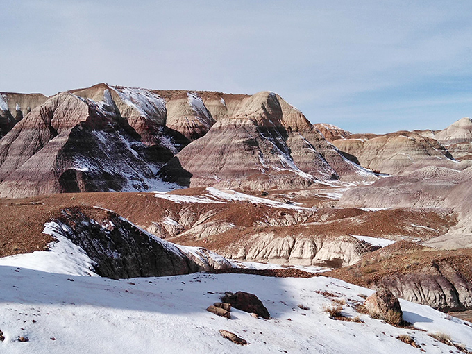 Winter wonderland meets Martian landscape: Who knew the Ice Age and the Stone Age could look so good together?