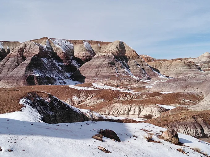 Winter wonderland meets Martian landscape: Who knew the Ice Age and the Stone Age could look so good together?