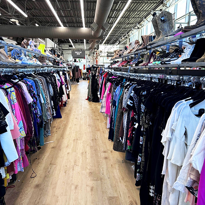 Decisions, decisions! This aisle of endless options is like a Choose Your Own Adventure book for your wardrobe.