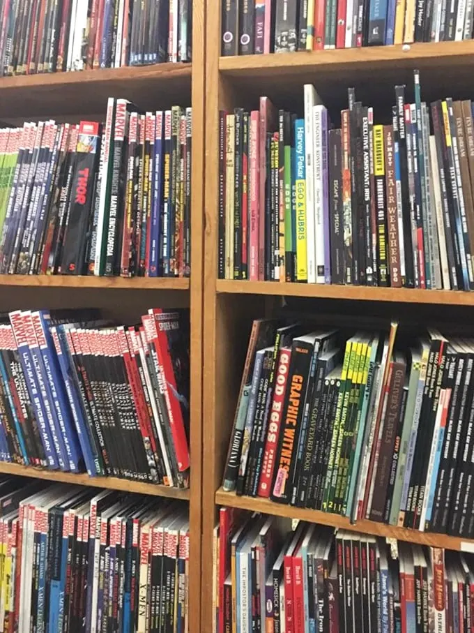 Fiction addiction fed here! These shelves are a buffet of boundless imagination, where Hemingway rubs elbows with Rowling in literary bliss.