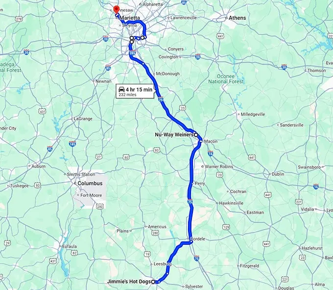 best secret joints georgia map