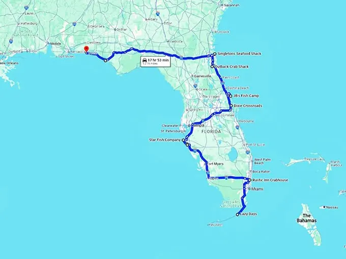 humble seafood spots florida map