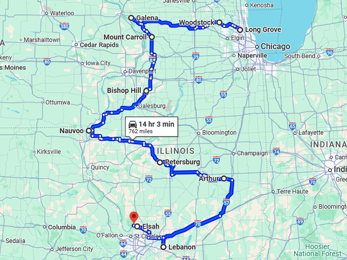 illinois enchanting dreamy towns map