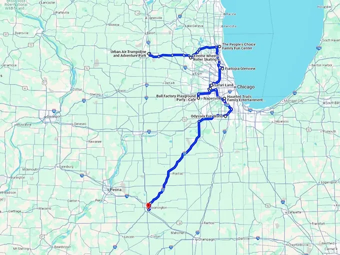 illinois most fun attractions map