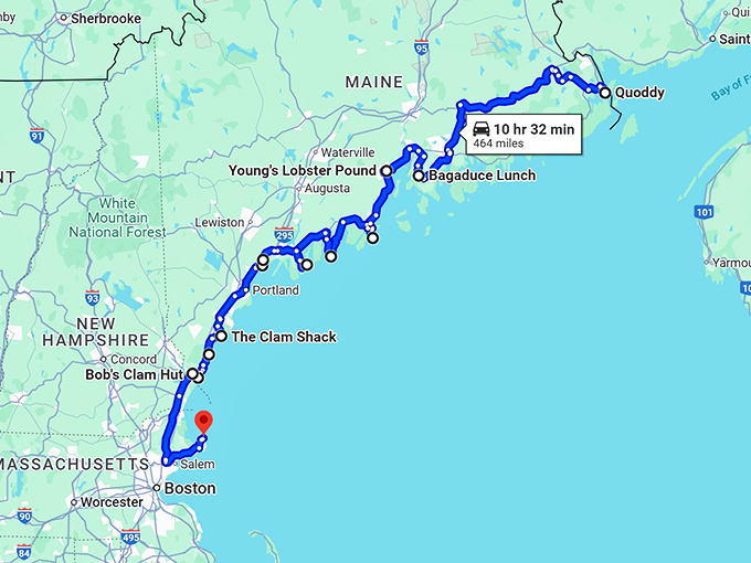 maine mouthwatering seafood shacks map