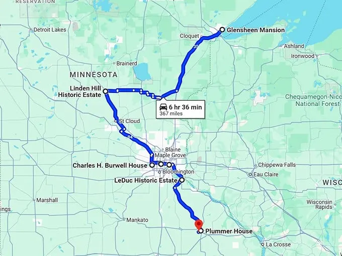 minnesota most stunning mansions map
