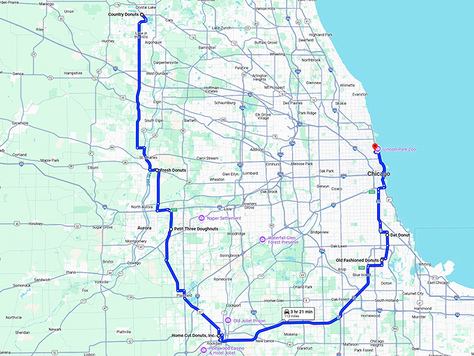 most heavenly illinois donuts map
