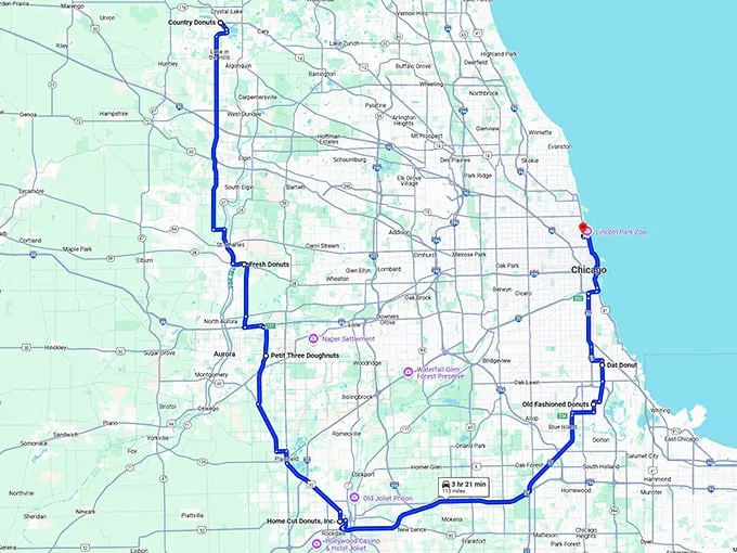 most heavenly illinois donuts map