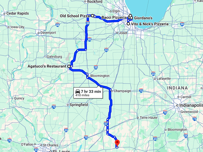 mouthwatering pizza spots illinois map