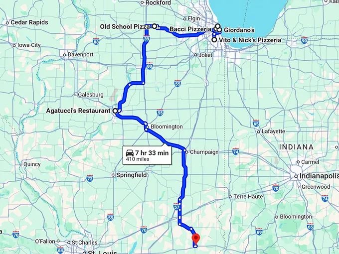 mouthwatering pizza spots illinois map