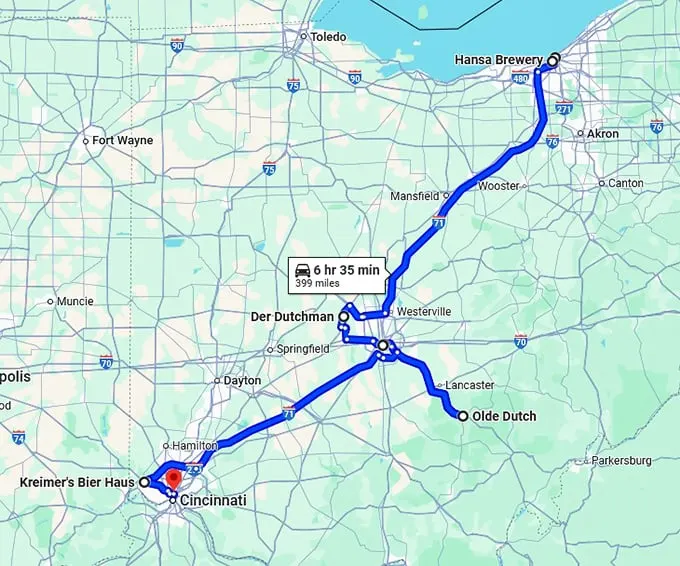 ohio beloved european dishes map