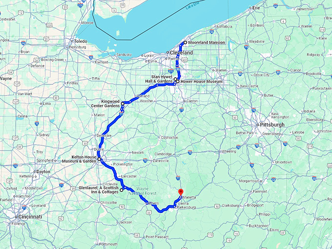 ohio great gatsby attractions map