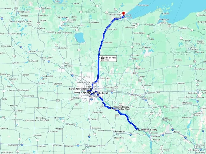 underrated bakeries trip minnesota map