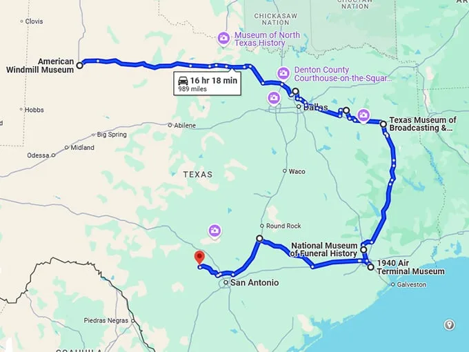 unforgettable trip texas museums map