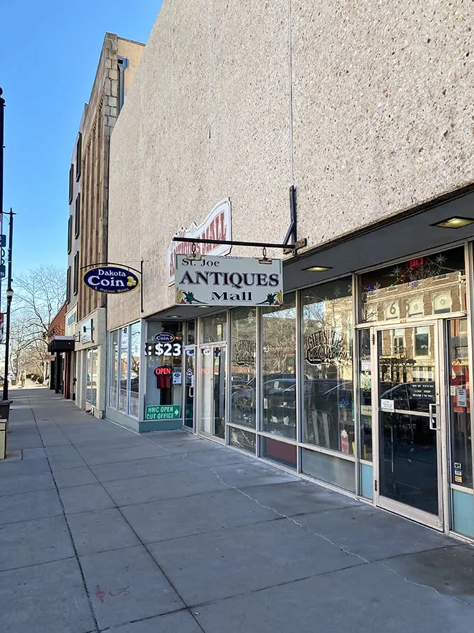 "Step into yesterday!" This vintage storefront isn't just an entrance; it's a time portal promising adventures in nostalgia and unexpected treasures.