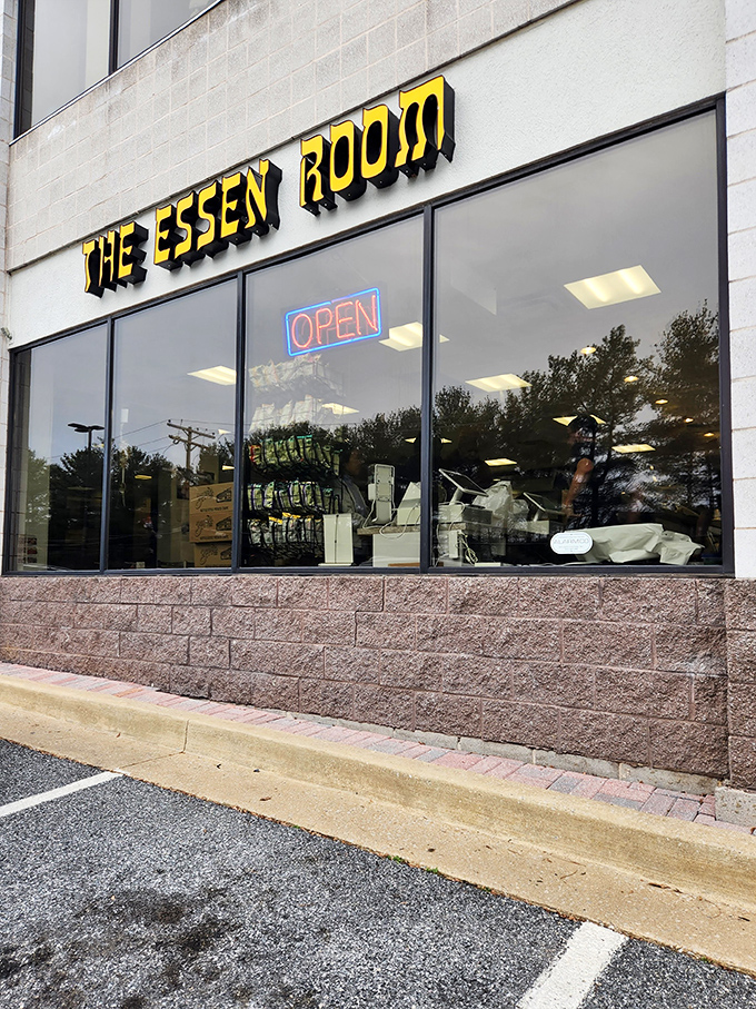 Welcome to sandwich paradise! The Essen Room's unassuming exterior hides a world of deli delights waiting to be discovered.