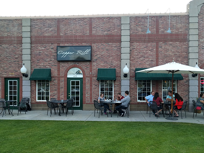 Brick and charm: Copper Rill's exterior is like a warm hug from your favorite aunt, inviting you in for a culinary adventure. 