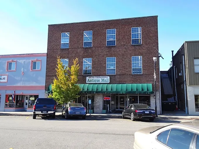 A brick-and-mortar time machine! This unassuming facade holds more stories than your grandma's photo album – and probably just as many doilies.