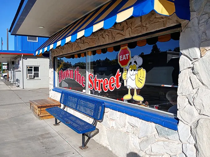 Welcome to waffle wonderland! This cheery facade promises comfort food and nostalgia by the plateful.