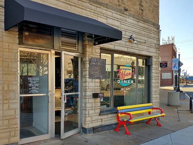 A beacon of comfort food! Tiffany's Original Diner stands proud, its neon sign a siren call to hungry souls seeking solace in syrup-soaked waffles and bottomless cups of joe.