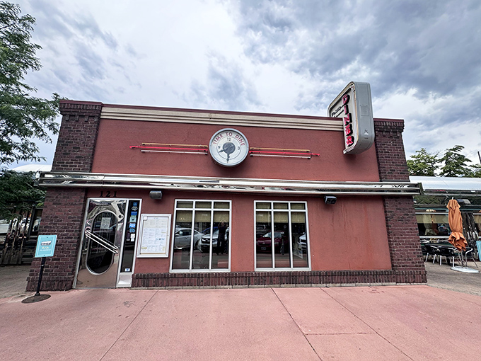 Step into a time machine disguised as a diner! Phillips Avenue's exterior promises a journey back to the golden age of comfort food.