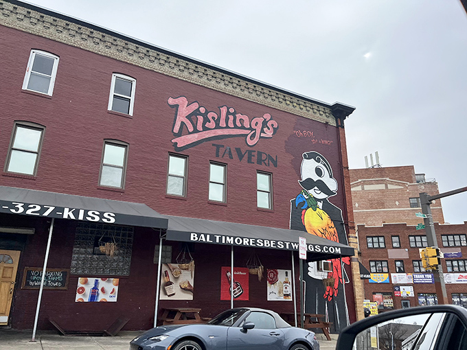 Welcome to flavor town! Kislings Tavern's vibrant exterior promises a wing adventure that'll make your taste buds do a happy dance.