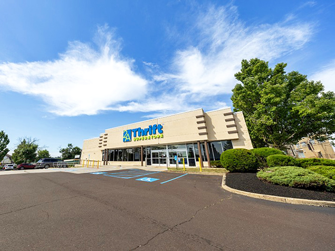 The iconic blue and yellow sign beckons like a siren call to bargain hunters. 2nd Ave Thrift Superstore isn't just big—it's Pennsylvania-sized enormous.