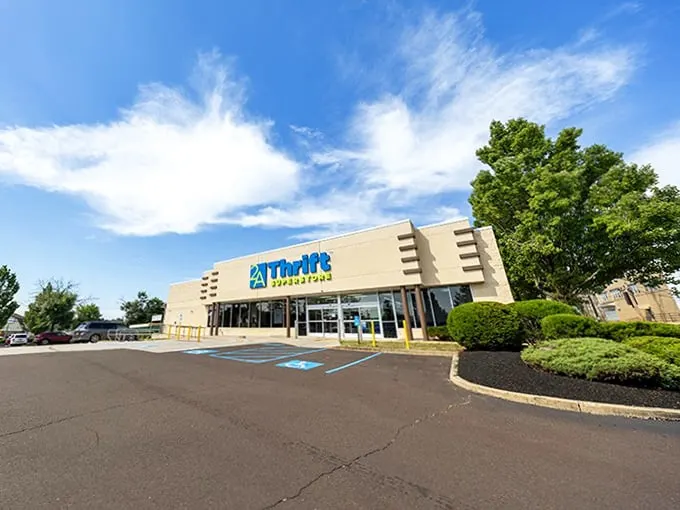 The iconic blue and yellow sign beckons like a siren call to bargain hunters. 2nd Ave Thrift Superstore isn't just big—it's Pennsylvania-sized enormous.