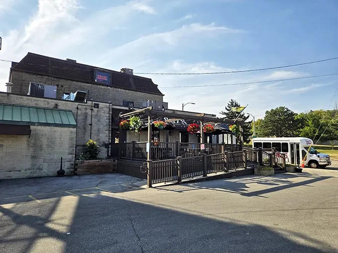The unassuming stone fortress of flavor stands proudly on State Street, its patio beckoning with colorful hanging baskets—Milwaukee's worst-kept culinary secret.