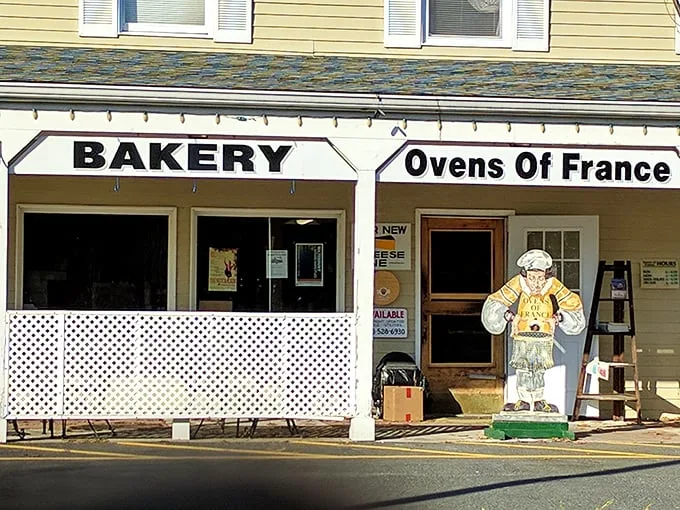 A slice of France in Connecticut! This charming yellow building houses more buttery delights than you can shake a baguette at.
