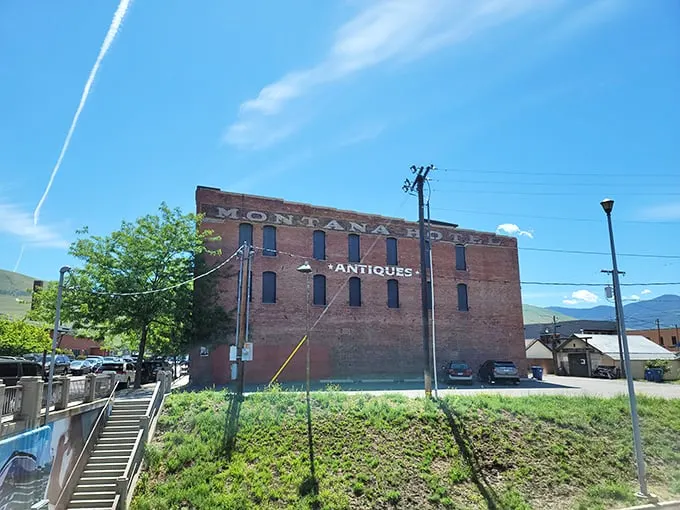 A brick behemoth that's seen more history than a time-traveling DeLorean. Welcome to the Montana Antique Mall, where every visit is a trip down memory lane.