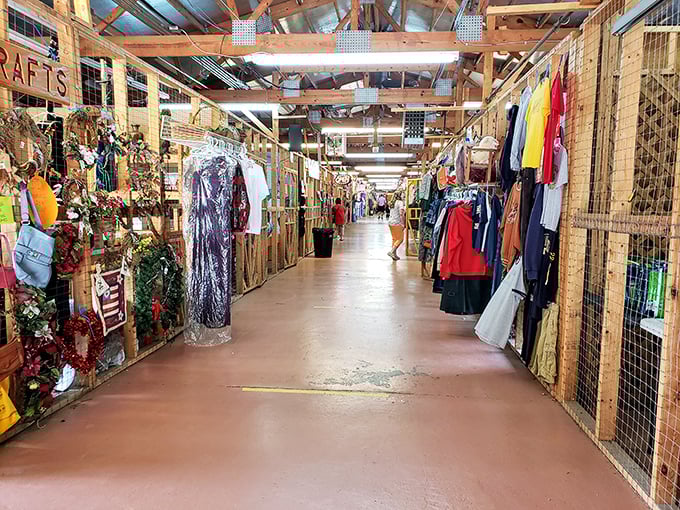Welcome to the treasure hunter's paradise! The Capitol Flea Market's unassuming exterior hides a world of wonders waiting to be discovered inside.