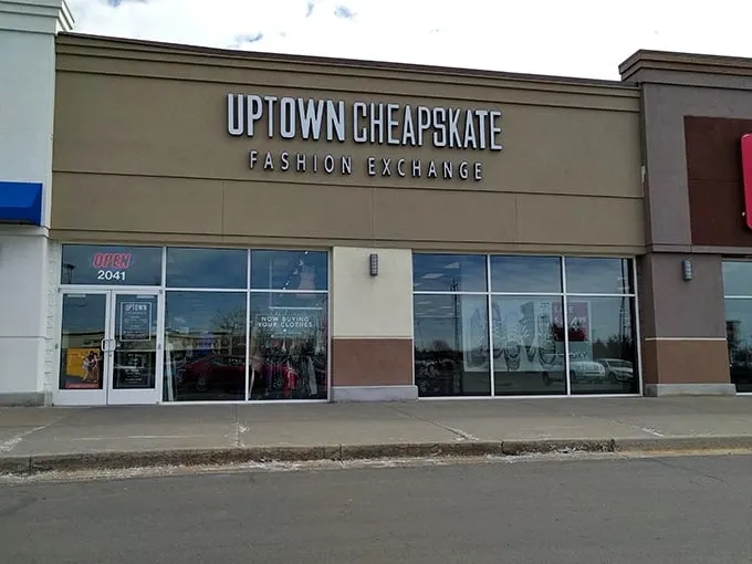 Welcome to fashion paradise! Uptown Cheapskate's sleek exterior belies the treasure trove of style waiting inside. It's like Narnia for bargain hunters.
