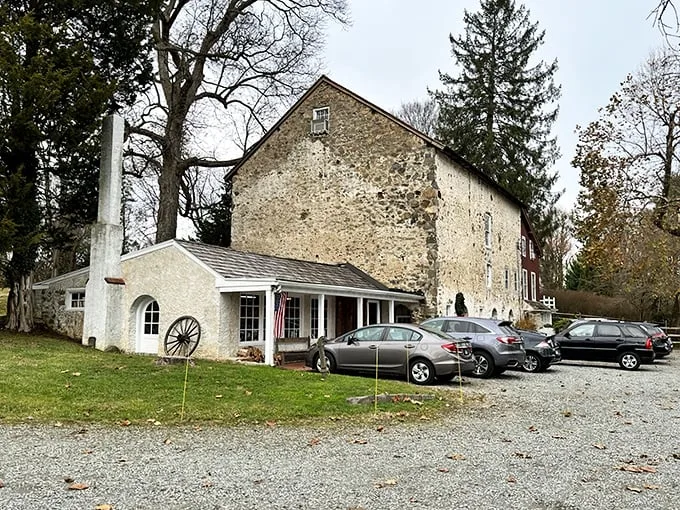 Welcome to the literary Narnia! Baldwin's Book Barn stands proud, a stone sentinel guarding countless stories within its weathered walls.