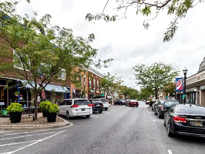 Second Street invites you to stroll through history with its tree-lined charm. Brick sidewalks and colorful storefronts create the perfect small-town postcard scene.