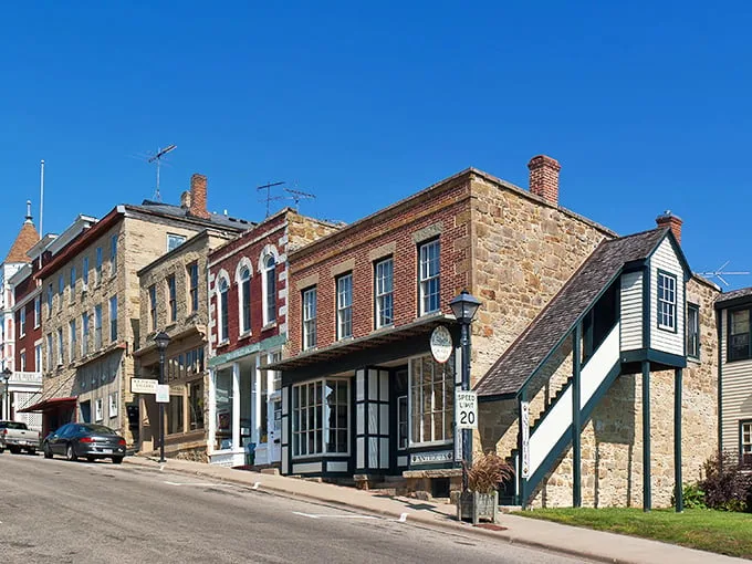 Step into a time machine! Mineral Point's High Street is a living postcard from the 1890s, complete with charming storefronts and vintage Pepsi machines.