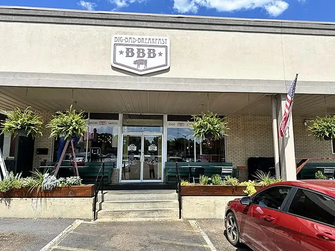 Welcome to breakfast paradise! Big Bad Breakfast's exterior promises a feast fit for champions, with a side of Southern charm.