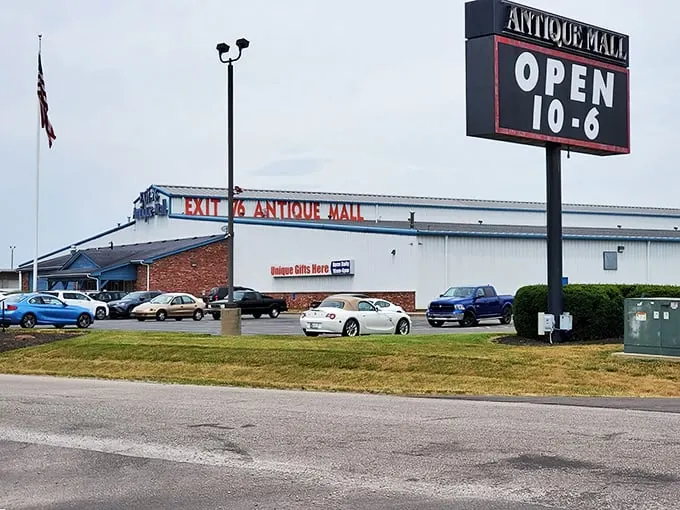 Welcome to the time machine! Exit 76 Antique Mall's exterior might look unassuming, but inside lies a treasure trove that'll make your inner collector swoon.