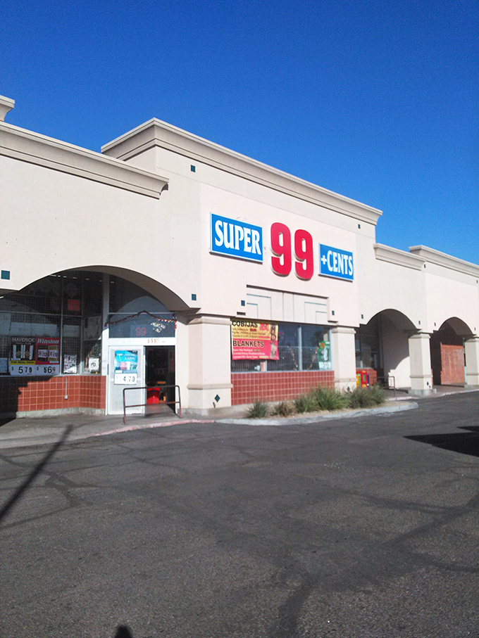 The unassuming exterior of Super 99 Cent Store in Mesa hides a treasure trove of bargains waiting to be discovered inside.