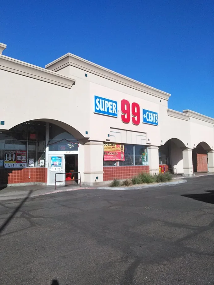 The unassuming exterior of Super 99 Cent Store in Mesa hides a treasure trove of bargains waiting to be discovered inside.