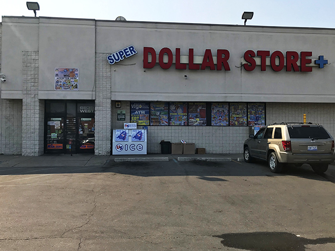 Welcome to bargain paradise! Super Dollar Store Plus stands tall, beckoning thrifty shoppers with its siren song of savings and endless possibilities.