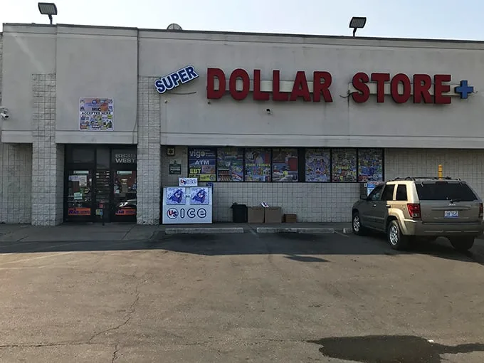 Welcome to bargain paradise! Super Dollar Store Plus stands tall, beckoning thrifty shoppers with its siren song of savings and endless possibilities.