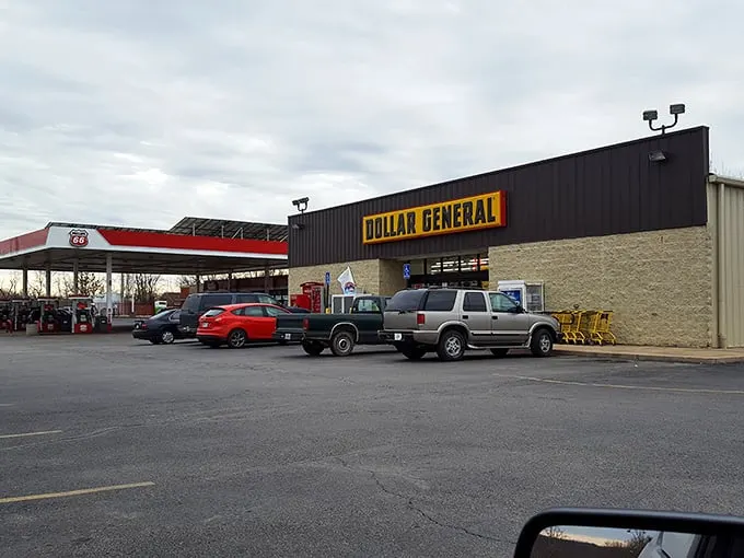 Welcome to the yellow brick road of savings! This Dollar General's exterior promises a wonderland of bargains just waiting to be discovered.