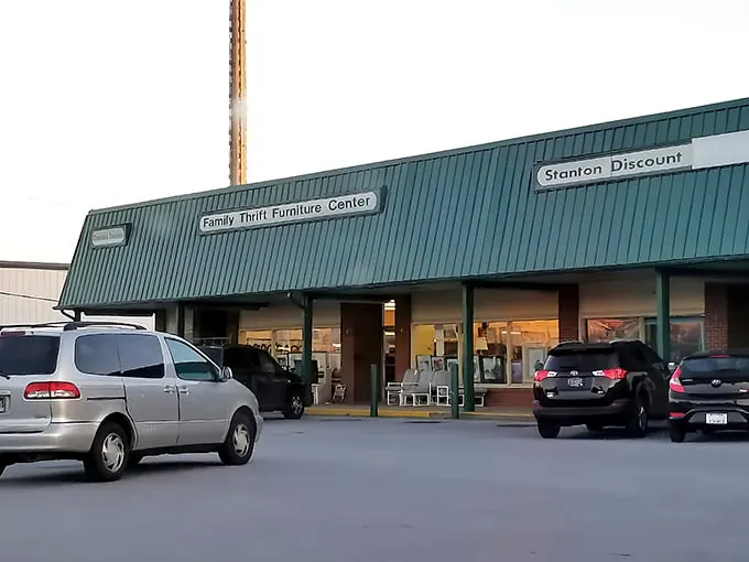 Welcome to the land of second chances! This unassuming exterior hides a treasure trove of bargains waiting to be discovered.