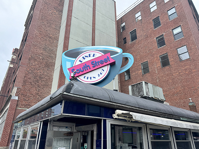 A neon dream come true! This isn't just a sign; it's a beacon of hope for the hungry and the nostalgic alike.
